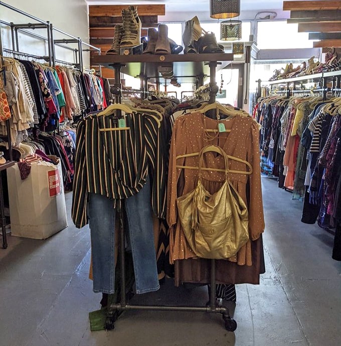 Rack after glorious rack of carefully curated clothing awaits, proving that someone else's fashion past could be your stylish future.
