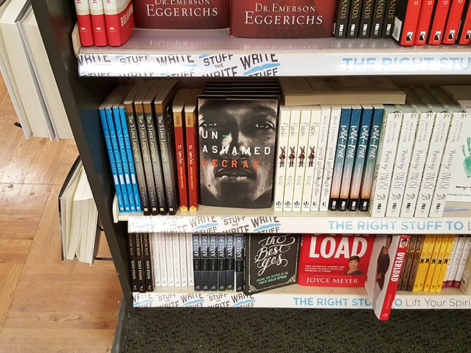 Literary treasures stacked with care—from Joyce Meyer to mystery thrillers—waiting to transport readers without emptying wallets.