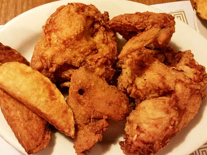 Golden-brown perfection that makes Colonel Sanders look like an amateur. This broasted chicken doesn't just taste good—it redefines your relationship with poultry.