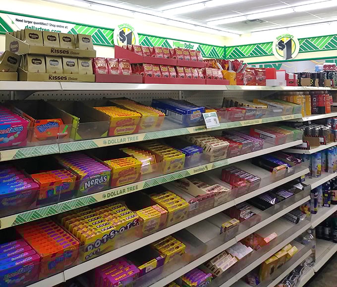 Candy paradise stretches as far as the eye can see. Movie theater favorites without the movie theater prices—now that's sweet victory.