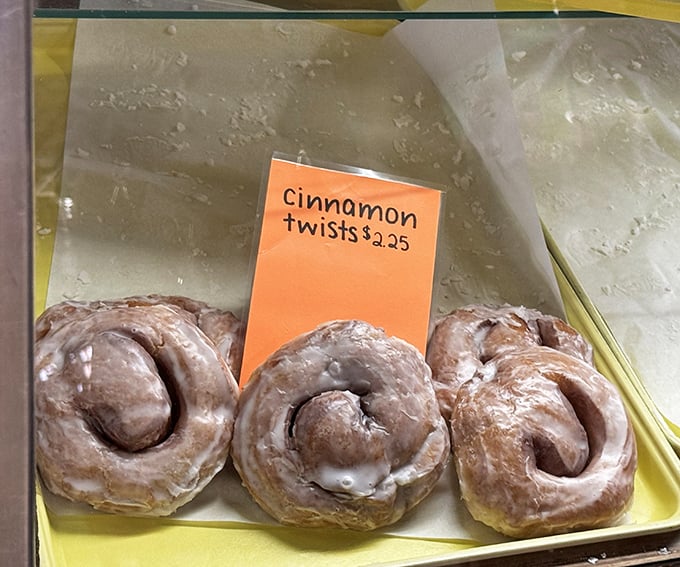 These cinnamon twists aren't just pastries—they're edible proof that happiness costs exactly $2.25 and comes glazed with pure joy. 