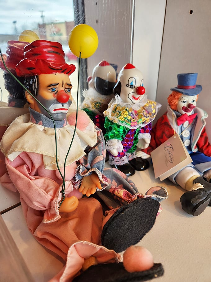 The clown collection: either childhood nostalgia or fodder for tonight's dreams. Either way, they've seen things you wouldn't believe.