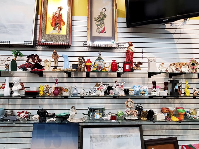 Curio shelves that would make your grandmother say, "Now that's a collection!" Figurines with stories to tell, waiting for their second act on your mantelpiece.