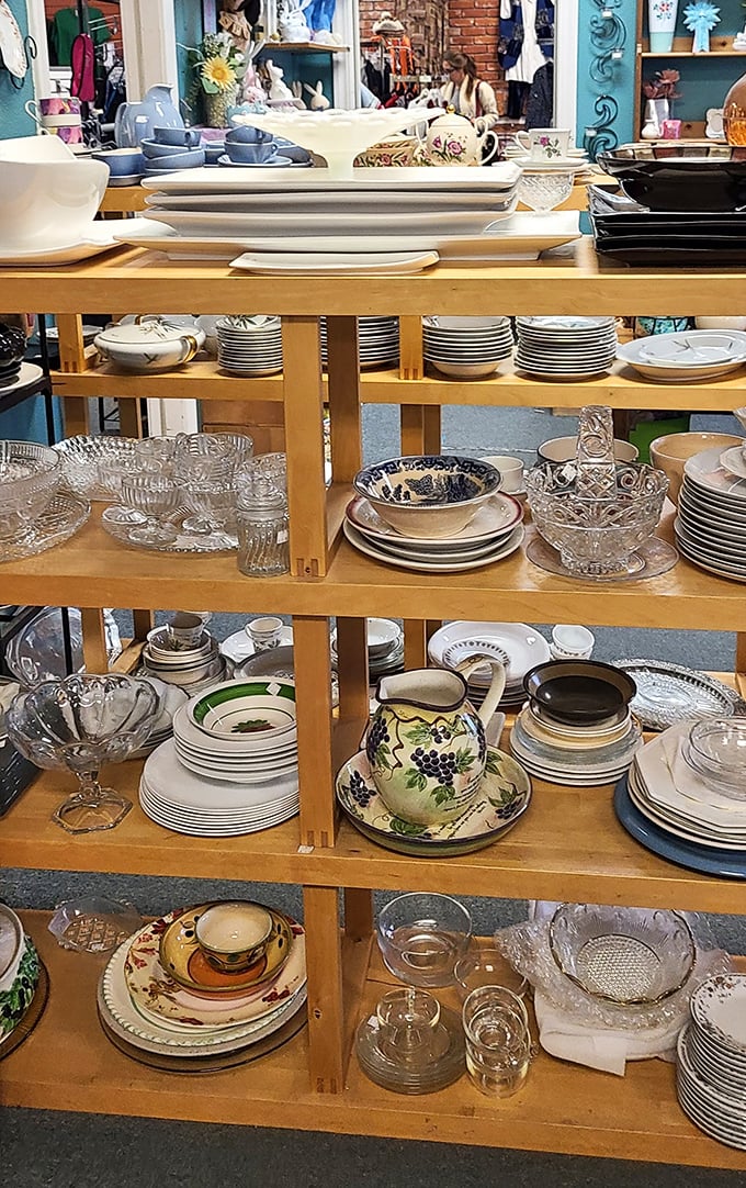Dish paradise! From everyday plates to crystal that would make your grandmother swoon - all priced less than your morning latte.
