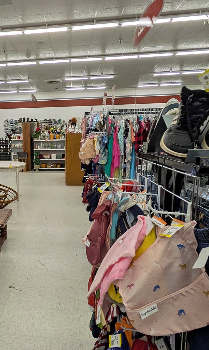 More clothing options than your closet has hangers, all organized by size and color.