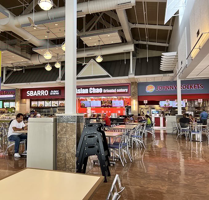 The food court—that magical place where shopping warriors refuel before conquering the next round of stores and sales.