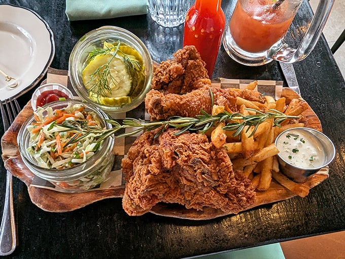 Golden perfection achieved - this is what fried chicken dreams are made of, folks.