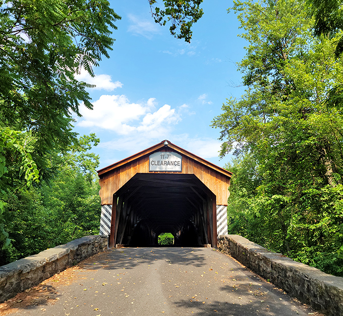 "11'7" clearance" isn't just a warning—it's an invitation to slow down and experience this historic passageway on foot.
