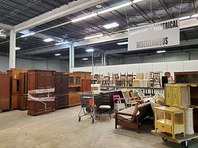 Furniture heaven! Where that perfect mid-century sideboard or comfy armchair waits to tell new stories in your living room.