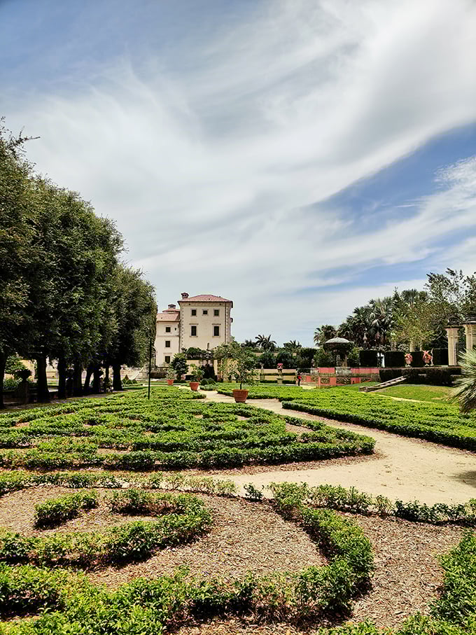 Garden geometry that would make Euclid weep with joy. These meticulously manicured patterns are living proof that math can be beautiful.