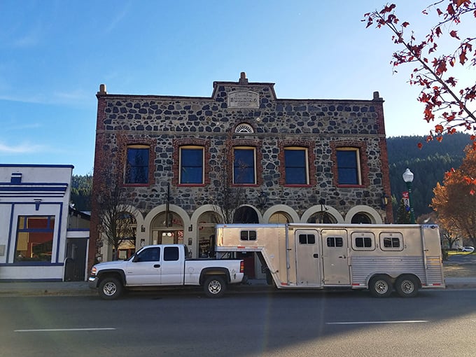 This stone building has witnessed more Sierra Nevada history than most—a rugged architectural time capsule with stories in every rock.