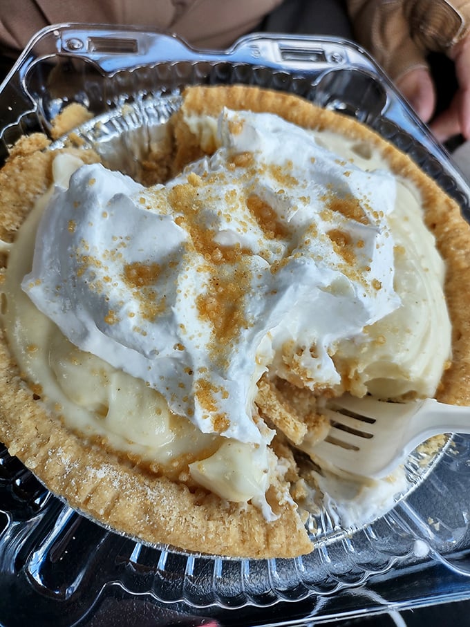 This cream pie doesn't just whisper sweet nothings—it belts out a full Broadway musical of flavor with every bite.