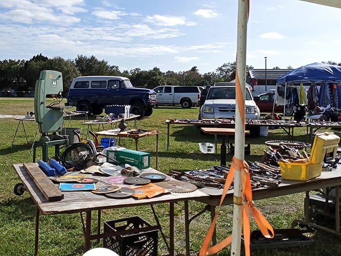 Tools that built half of Sarasota County, now waiting for their next weekend warrior adventure.
