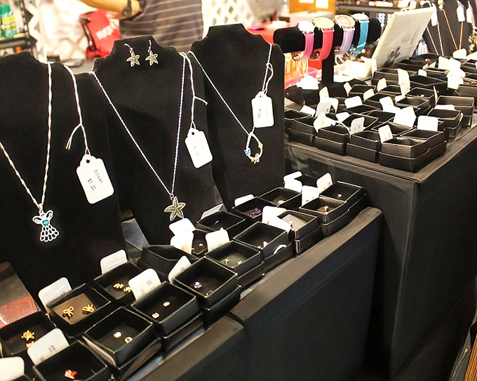 Jewelry that tells stories—each pendant and earring waiting for its second act, like supporting characters hoping to be cast in your personal style narrative.