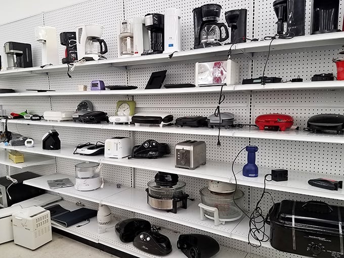 Coffee makers, toasters, waffle irons—oh my! Kitchen appliance heaven for the budget-conscious home chef or dorm-bound student.