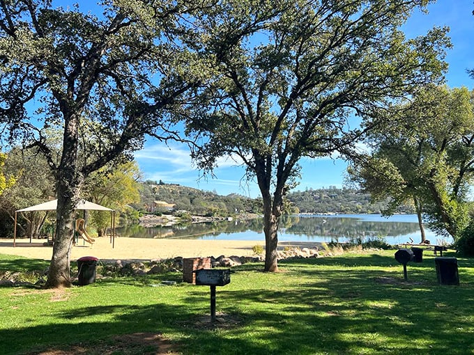 Lakeside picnic spots where conversations flow as smoothly as the gentle ripples on water – nature's ultimate dining room.