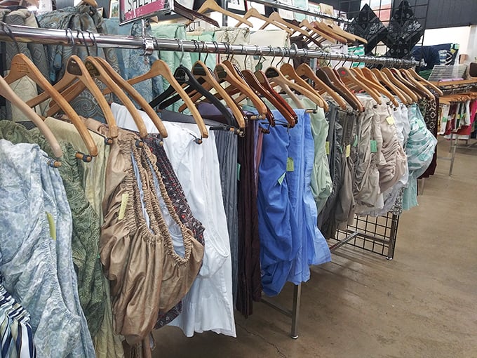 Delicate dresses and blouses await their second chance at glamour. One shopper's closet cleanout becomes another's fashion revolution.