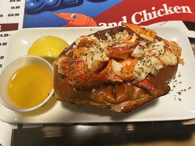 This lobster roll isn't just a sandwich, it's a declaration of independence from the notion that you need to be in Maine to enjoy proper seafood.