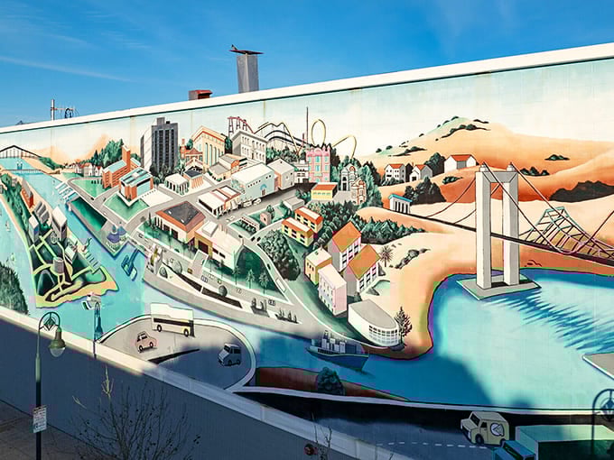 Vallejo's waterfront mural tells the city's story better than any Wikipedia page – and with 100% more artistic flair and zero pop-up ads.