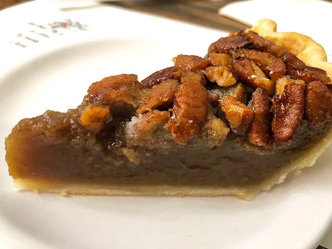 The pecan pie doesn't just have a golden crust—it has the kind of gooey, nutty perfection that makes you consider proposing marriage to a dessert.