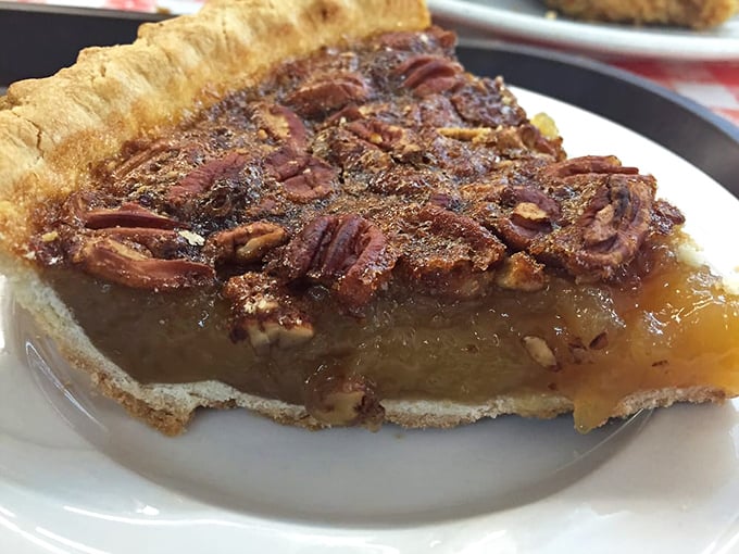 This isn't just pecan pie—it's a sweet Georgia symphony where buttery crust meets caramelized filling in perfect harmony.