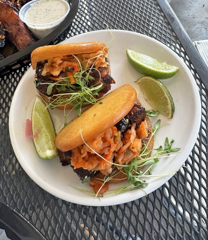 These pork belly bao buns don't just melt in your mouth – they perform a full Broadway musical there.