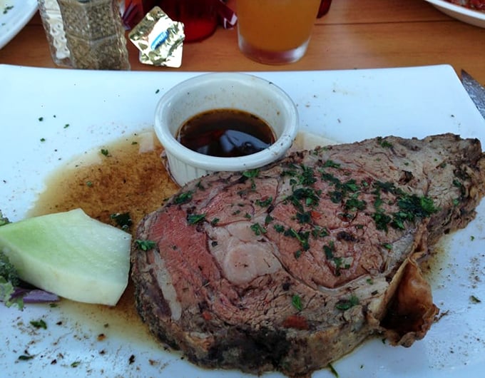 Prime rib so perfectly pink, it could make a vegetarian question their life choices – briefly.