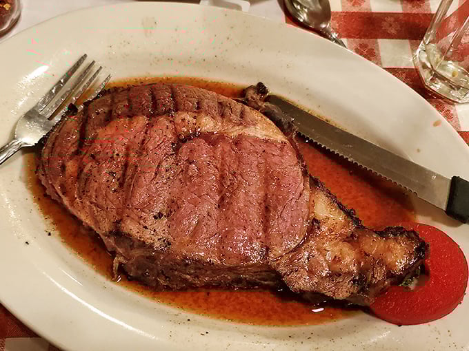 A perfectly cooked prime rib that doesn't need fancy plating or garnishes—just a sharp knife and your undivided attention.