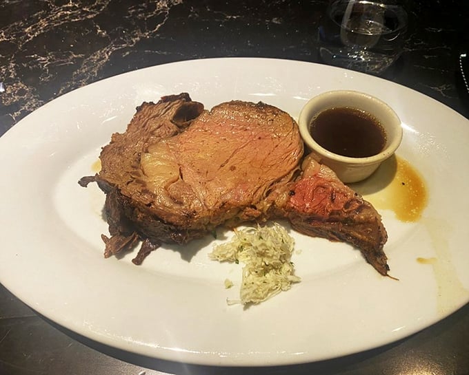 This isn't just prime rib – it's a masterclass in beef, served with jus so good you'll consider drinking it straight.