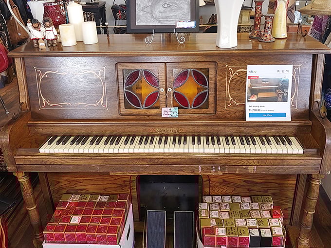 This vintage piano isn't just furniture—it's someone's childhood memories, family singalongs, and now your conversation piece, all for less than a new coffee table.
