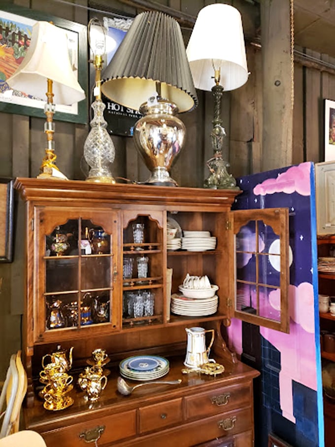 This isn't just furniture—it's functional art. That hutch has probably witnessed more family dinners than most of us have had hot breakfasts.