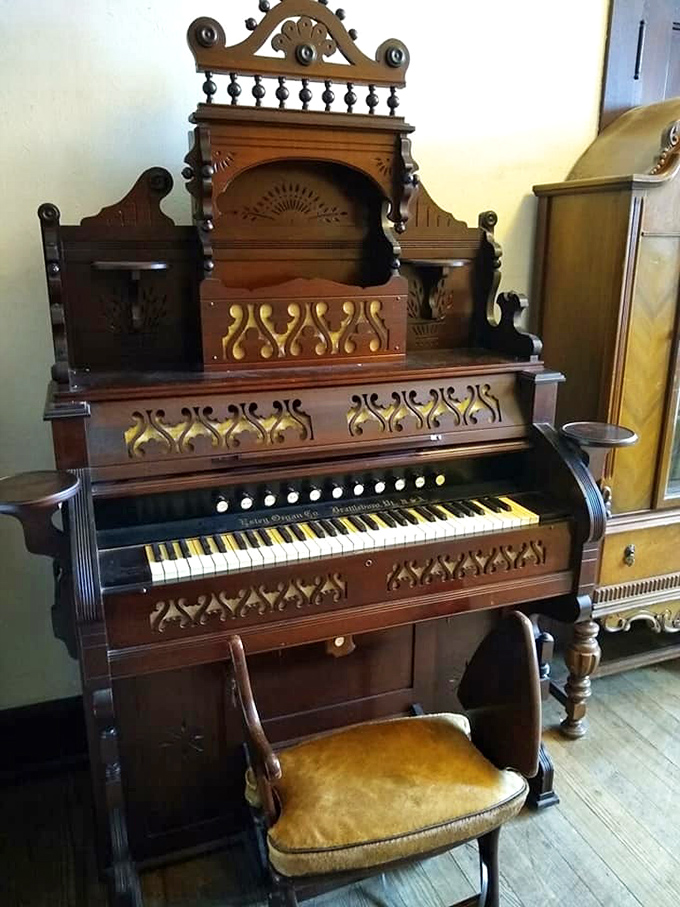 This ornate vintage piano isn't just furniture—it's a family history waiting for new fingers to bring its stories back to life.