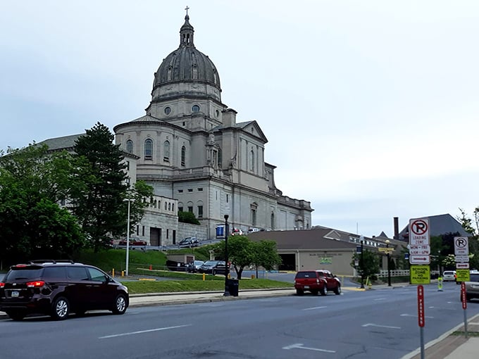 Downtown Altoona’s grand cathedral rises with quiet dignity, where every stone speaks of community, faith, and resilience.
