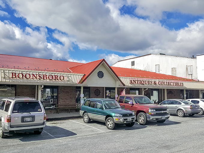 Boonsboro's Auction Square looks like it belongs on a postcard from small-town America. Inside, yesterday's treasures await today's collectors.