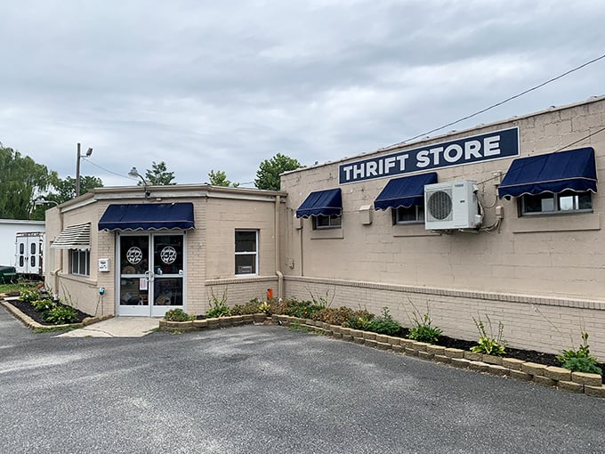 That classic small-town storefront promises big-city bargains for savvy shoppers who know where to look.