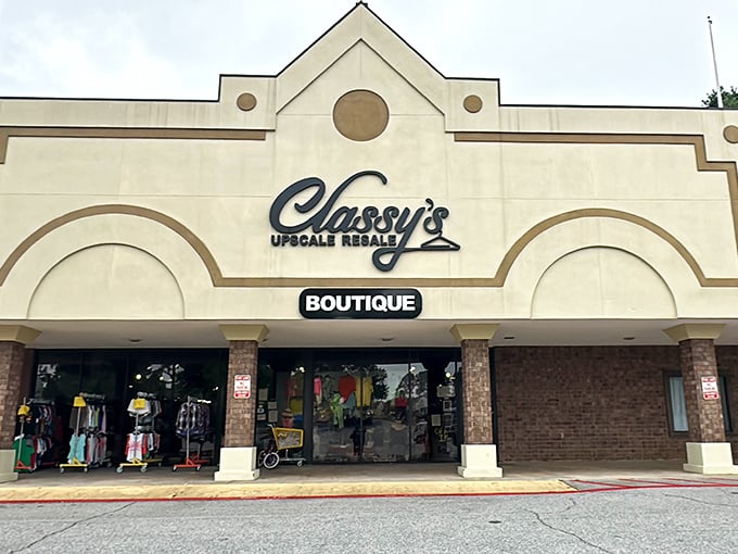 Classy's upscale facade whispers "boutique quality" while the prices still scream "thrift store savings."