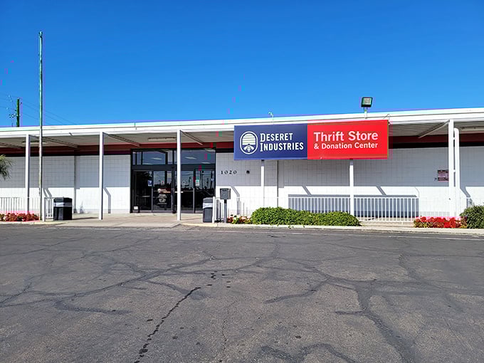 That clean, welcoming entrance suggests organized treasures and friendly staff await your visit.