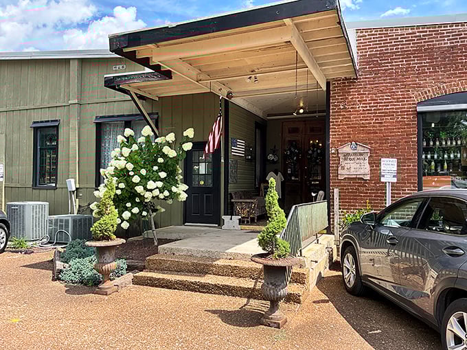 Brick buildings and blooming flowers create the perfect Southern setting for discovering yesterday's forgotten treasures today.