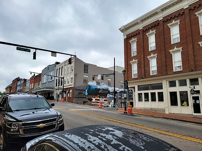 Historic Greeneville's main street – where the buildings are old but the prices feel even older (in the best way).