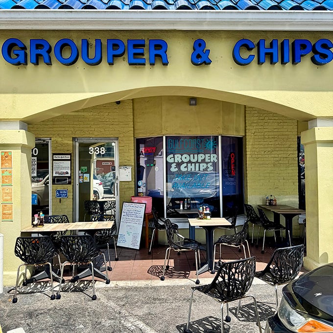 Grouper & Chips proves the best seafood spots often hide in plain sight – no frills, just thrills for your taste buds.