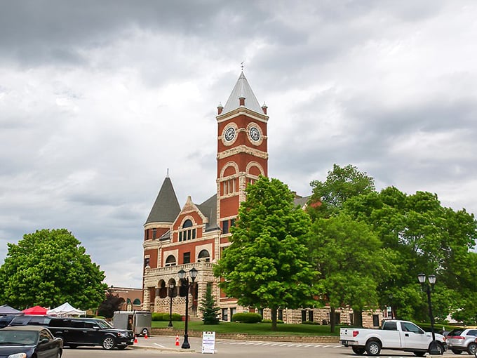 Monroe's downtown square creates the perfect backdrop for affordable Swiss-inspired dining and shopping adventures.