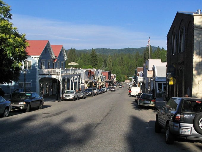 Nevada City's colorful Victorian houses climb hillsides like a rainbow decided to settle down permanently in paradise.