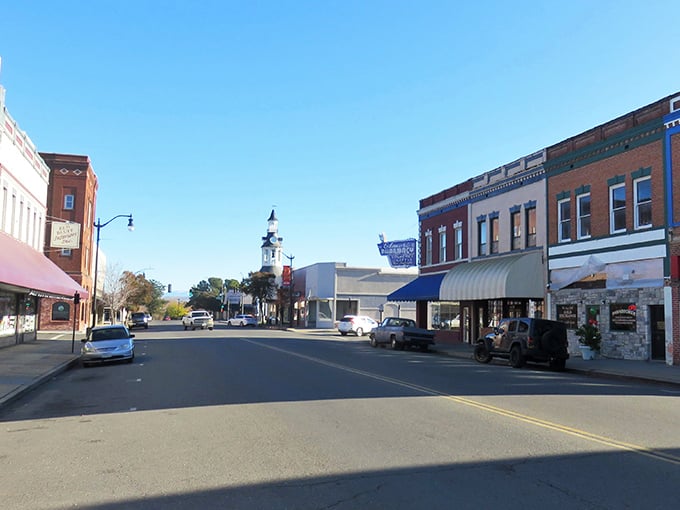 Red Bluff's quiet main drag looks like it's waiting for a parade that might start any minute—or next century.
