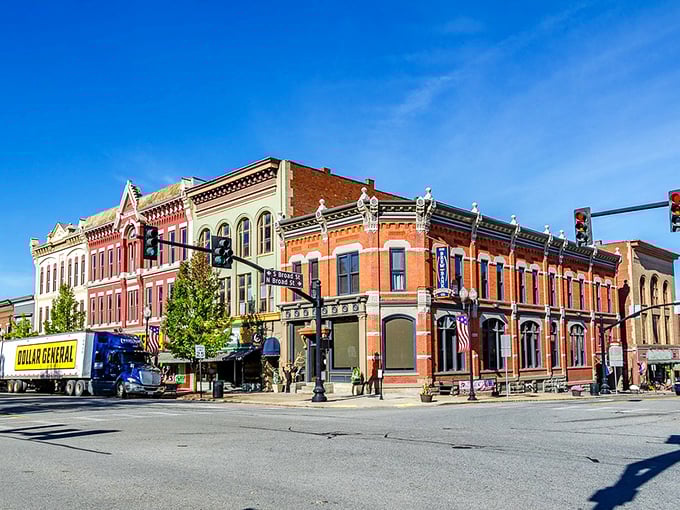 Small-town America at its finest! A vibrant main street that’s been welcoming neighbors and travelers long before GPS was a thing.