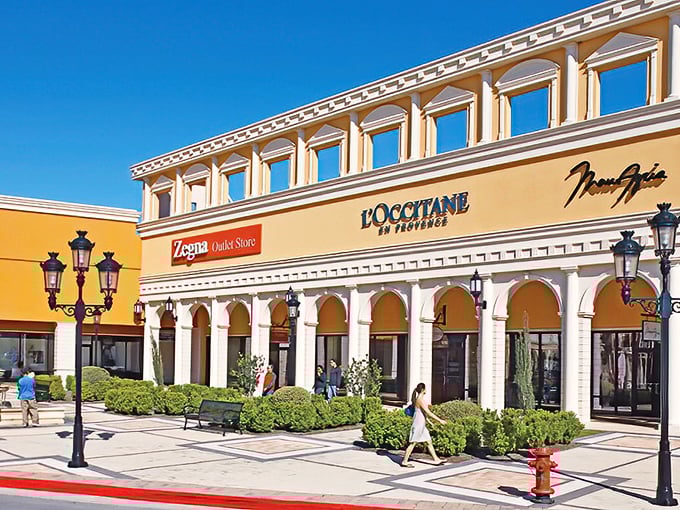 San Marcos Premium Outlets stretches endlessly like a shopper's version of the yellow brick road, leading to discount wizard territory.