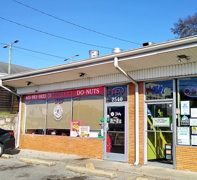 Shipley's bright, welcoming facade makes morning commutes bearable – sometimes heroes wear aprons, not capes.