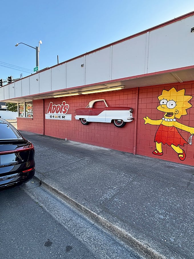 When a diner decorates its walls with cartoon characters, you know they understand pure joy.