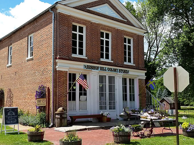 Bishop Hill's colonial store invites you to browse treasures from America's Swedish heritage.