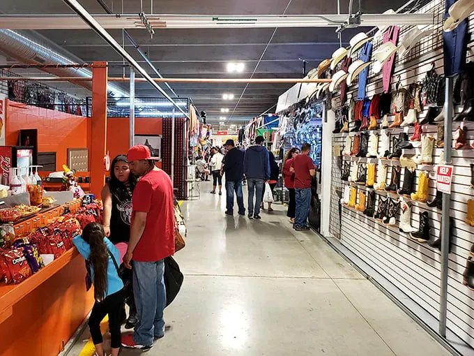 Wide, organized aisles make treasure hunting comfortable even when crowds gather for weekend bargains.