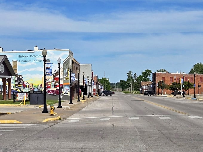 Historic Downtown Chanute welcomes visitors with its well-preserved storefronts and wide streets—a slice of Americana where time moves just a little slower.
